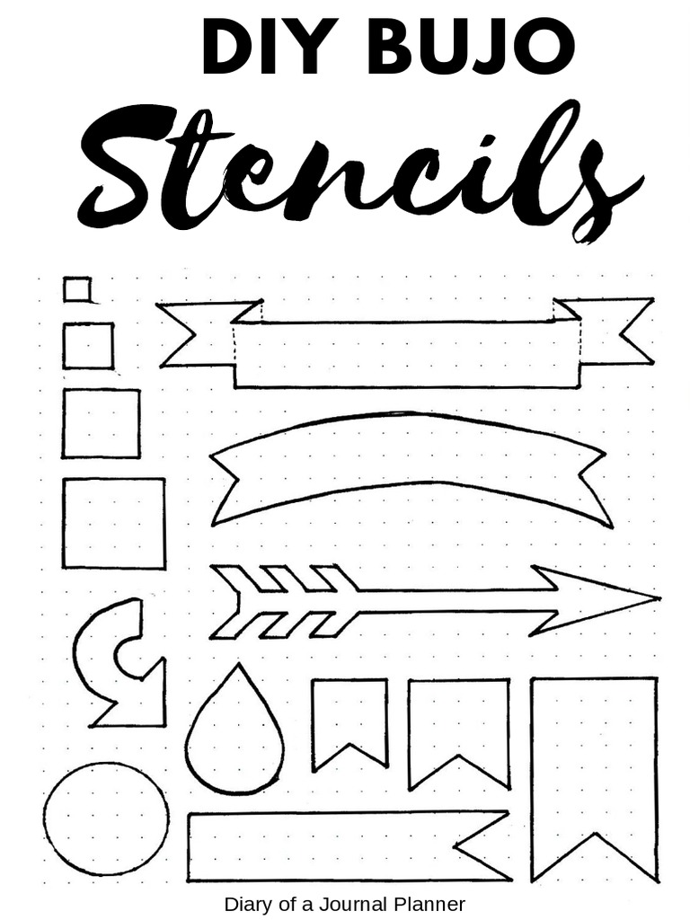 Stencils: Diary of A Journal Planner | PDF