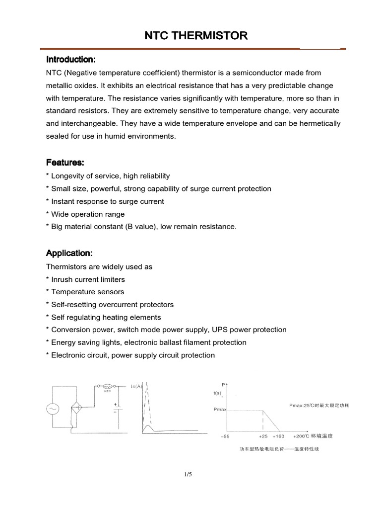 NTC PDF | Download Free PDF | Electrical Resistance And Conductance ...