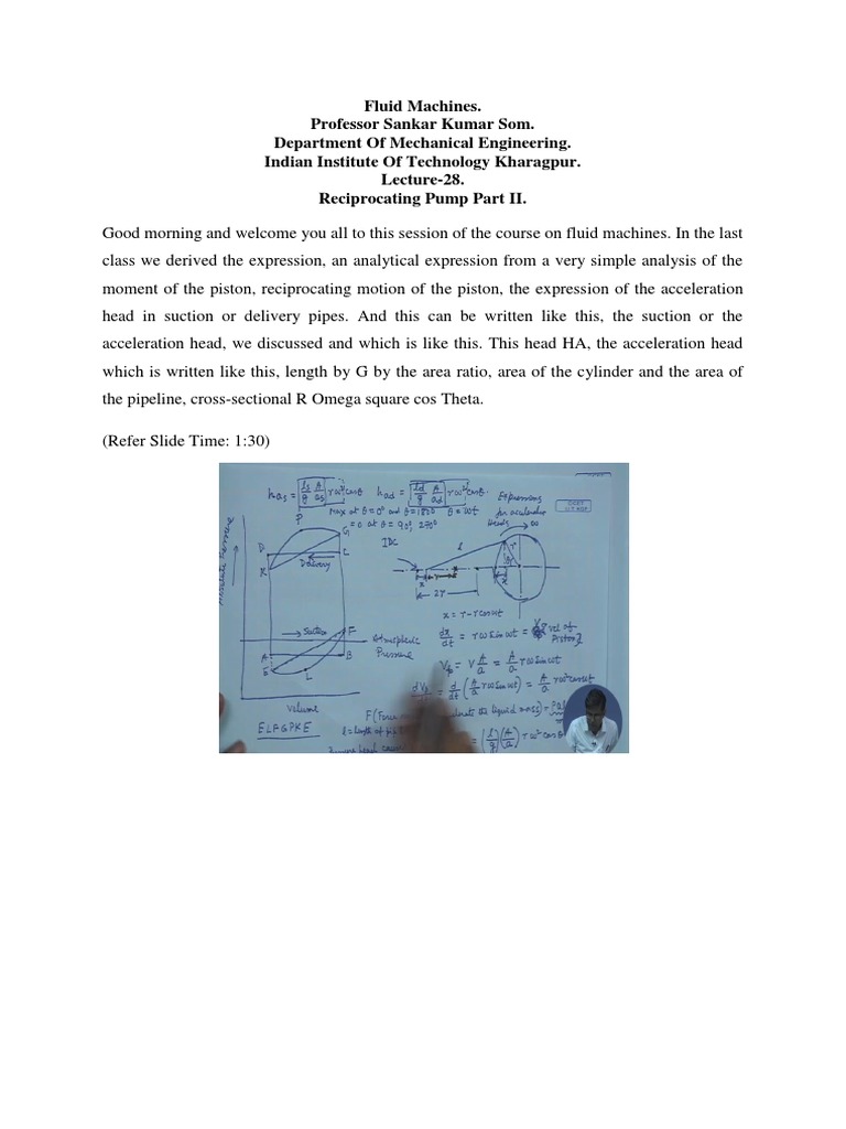 Lec 28 | PDF | Pump | Acceleration