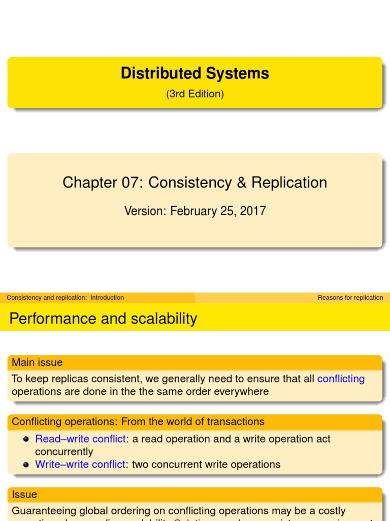 Distributed Systems: Chapter 07: Consistency & Replication | PDF | Replication (Computing ...