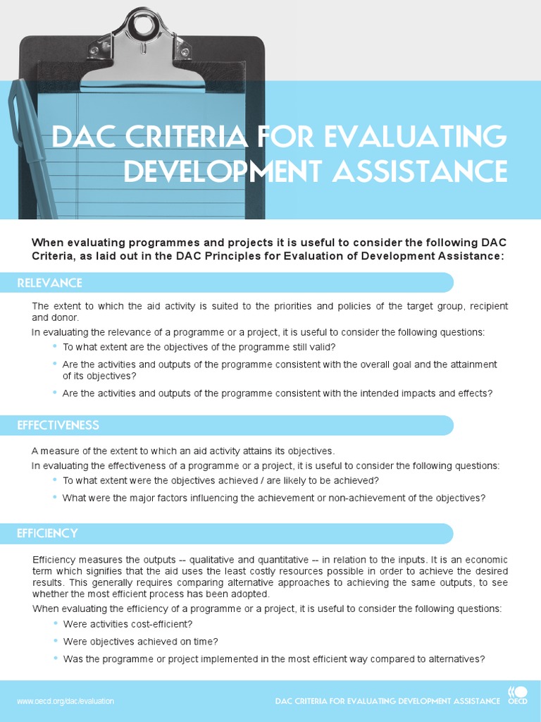 DAC Evaluation Criteria for Aid | PDF | Development Aid | Development ...