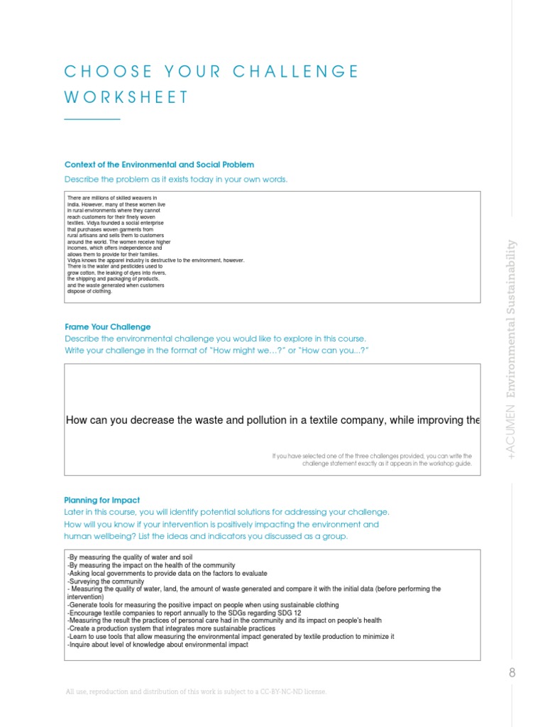 Workshop1-Worksheet Completed | PDF | Sustainability | Natural Environment