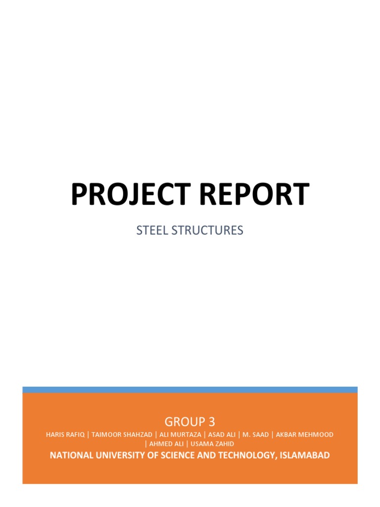 Project Report (Steel Structures) | PDF | Beam (Structure) | Column