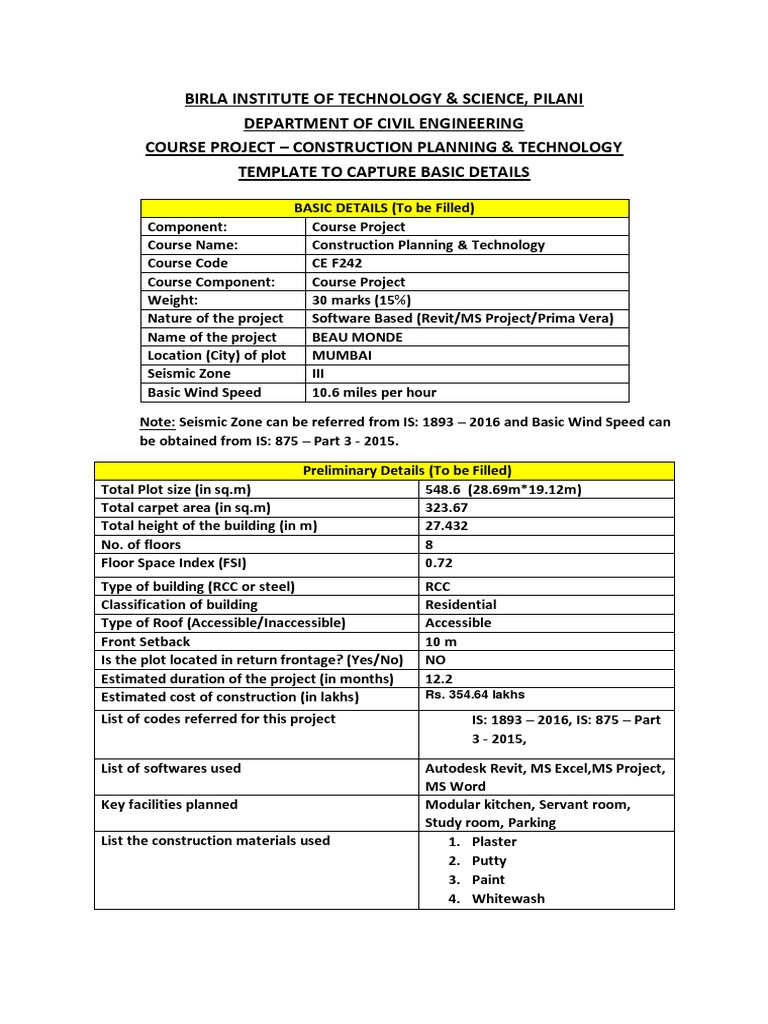 CPT PROJECT REVIEW - Guidelines | PDF | Autodesk Revit | Building