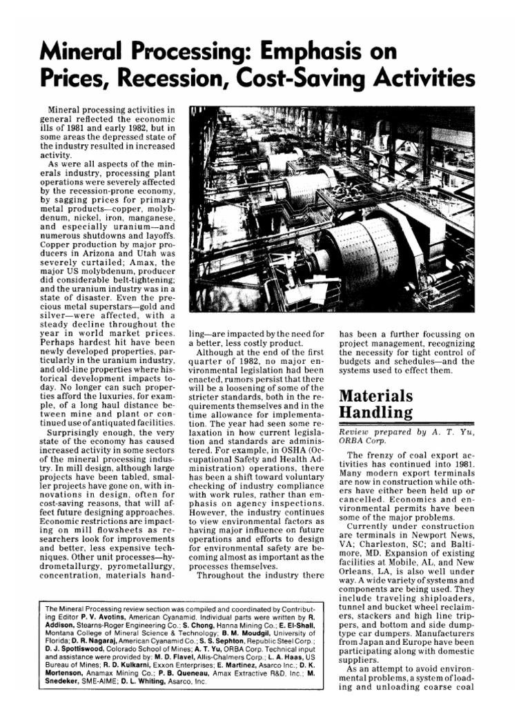Comminution Circuit Selection For Primary Crusher Discharge | PDF ...