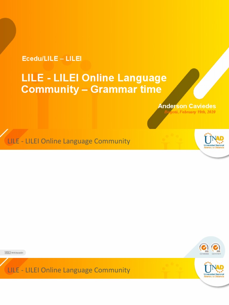 LILE - LILEI Online Language Community - Grammar Time | PDF