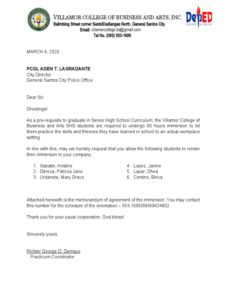 Barracks Letter of Intent | PDF