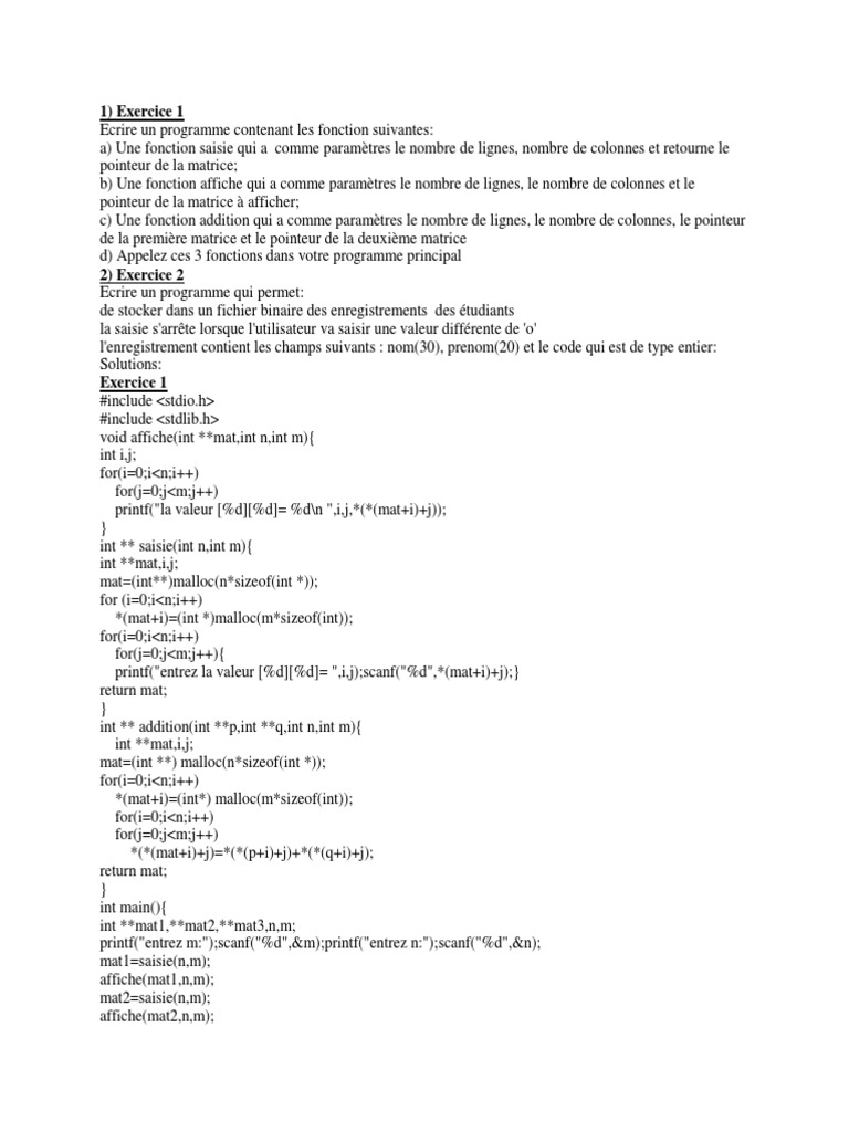 TP 1 | PDF | Pointeur (programmation) | Données informatiques