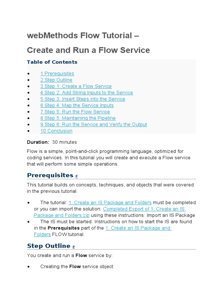 Webmethods Flow Tutorial Pdf System Software Computing 1313
