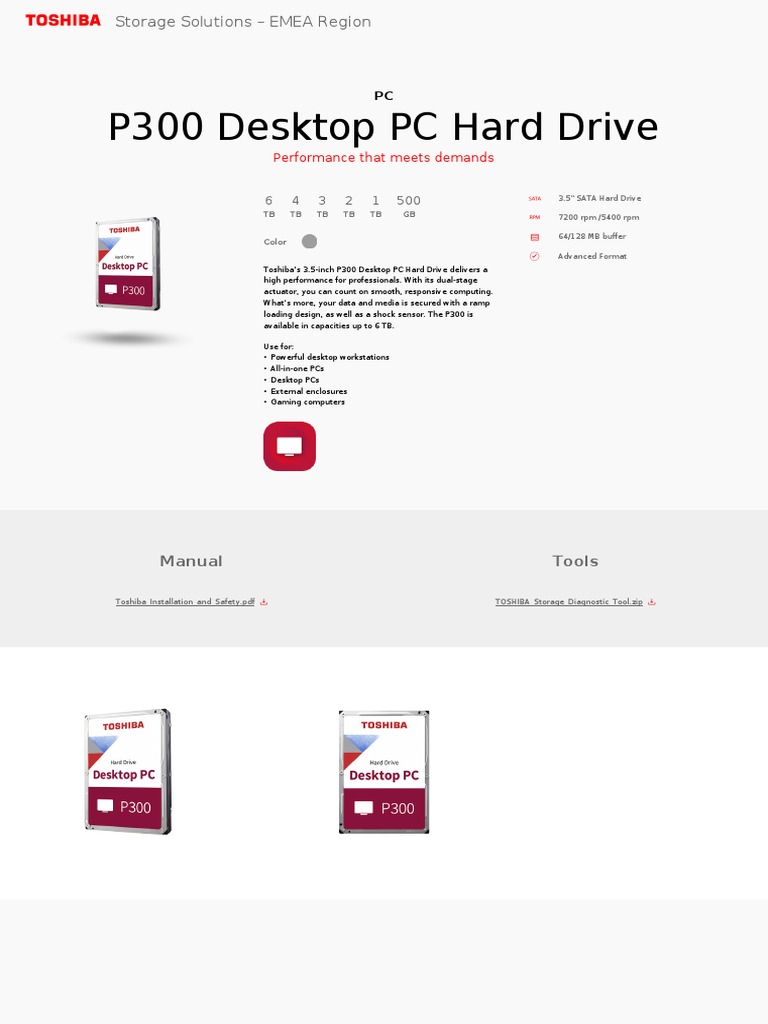 P300 Desktop PC Hard Drive | PDF | Hard Disk Drive | Personal Computers