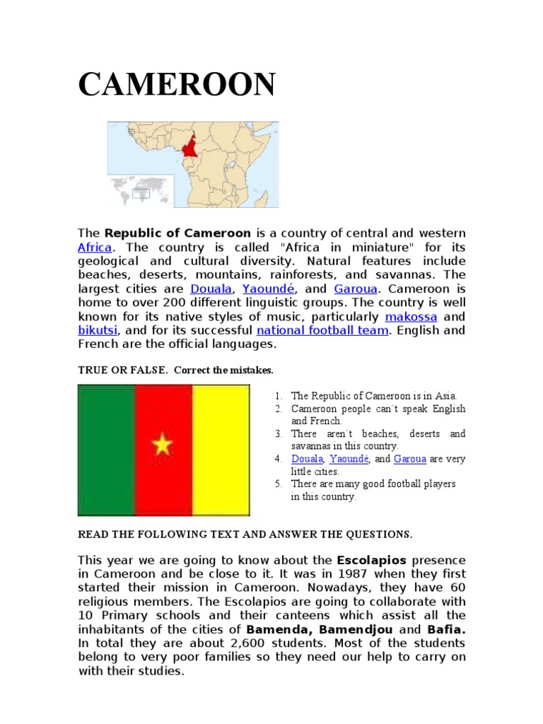 Cameroon: Culture, Languages, and Education | PDF