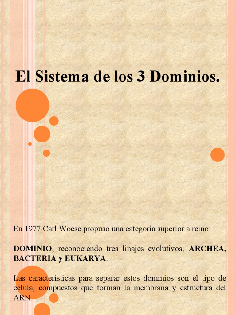 Los 3 Dominios de Carl Woese | PDF