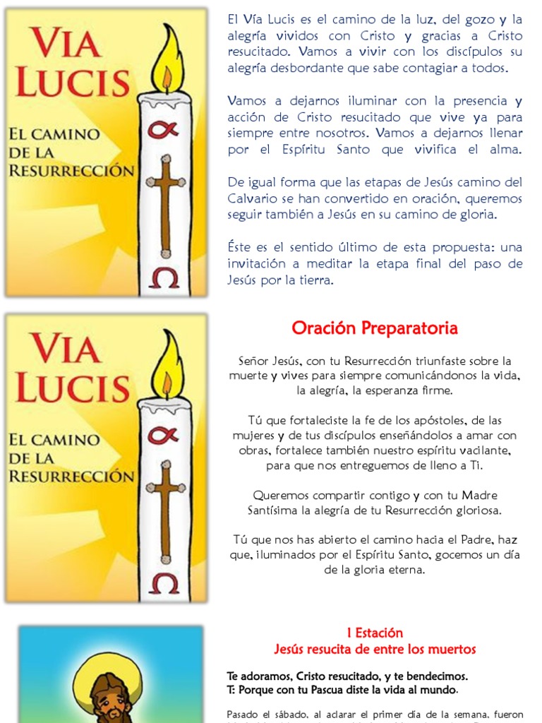 Estaciones del Vía Lucis para Niños | PDF | Oración | La resurrección ...