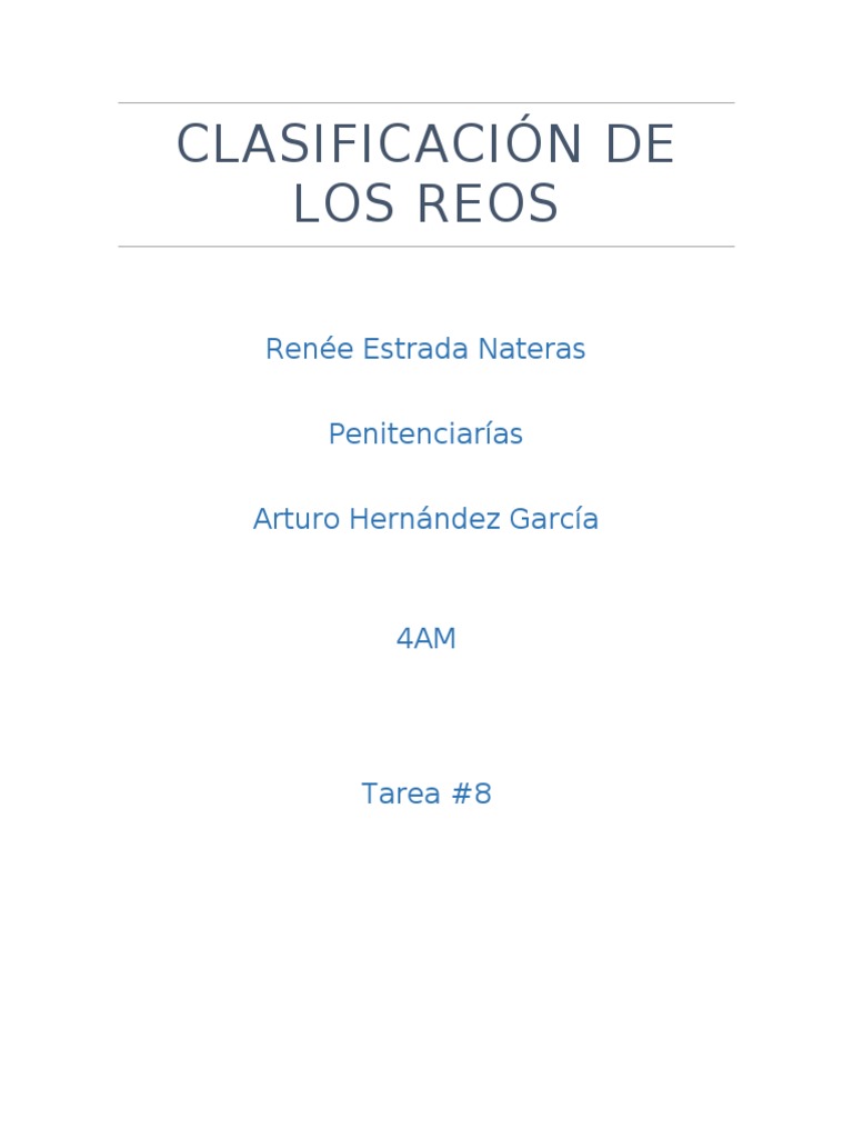 Clasificación de Reos por Peligrosidad | PDF | Prisión | Justicia