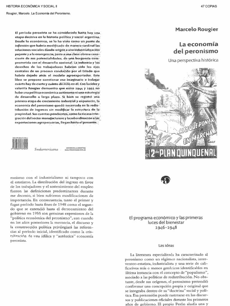 Resumen: ROUGIER, Marcelo. La Economía Del Peronismo | PDF