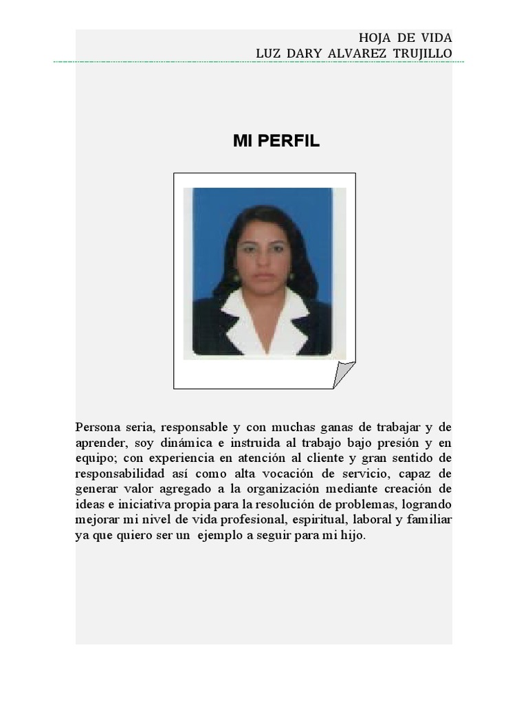 Hoja de Vida Luz Dary | PDF