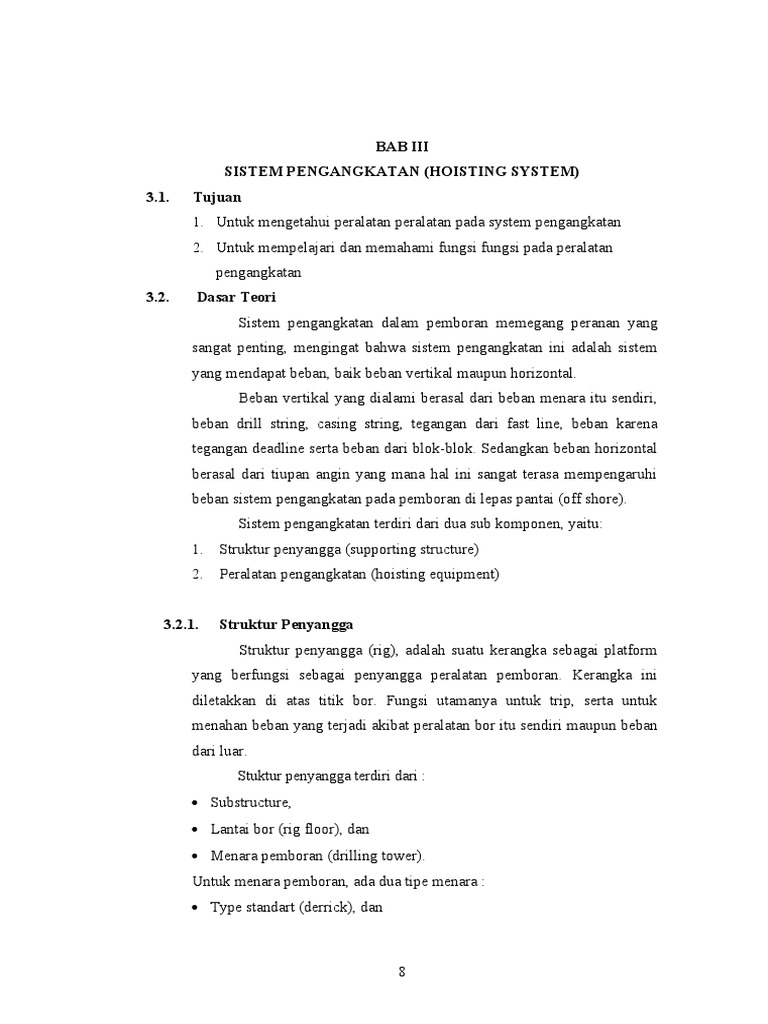 Bab Iii Hoisting System | PDF