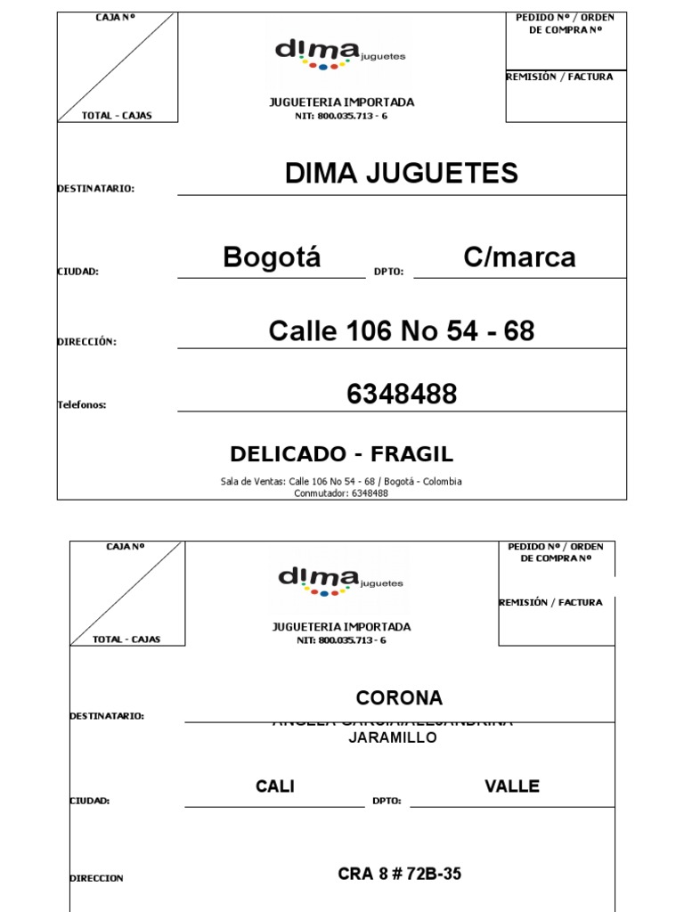 Rotulo Caja 1 | PDF