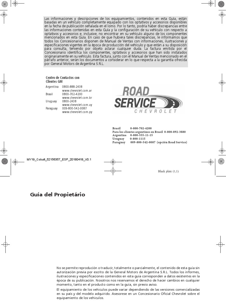 Manual Cobalt 2019 | PDF | Aire acondicionado | Componentes