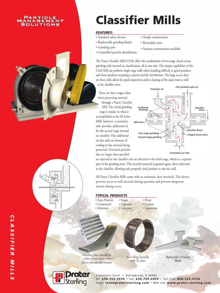 Prater Classifier Mills | PDF | Mill (Grinding) | Helicopter Rotor