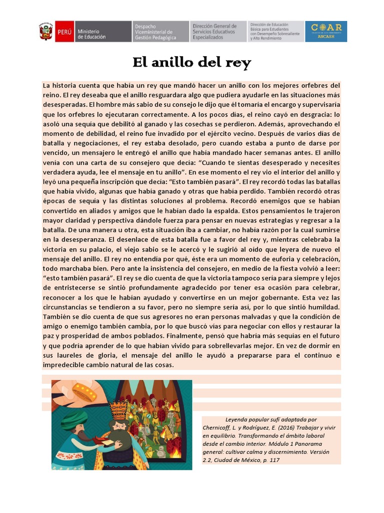 El Anillo del Rey: Sabiduría y Cambio | PDF | Agitación | Violencia