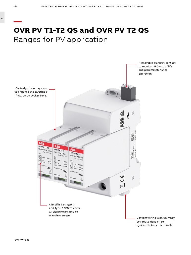 Ranges For PV Application: Ovr PV T1-T2 Qs and Ovr PV T2 Qs | PDF ...