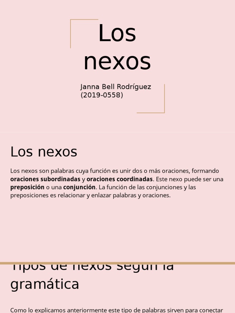 Los Nexos | PDF | Sintaxis | Cognición