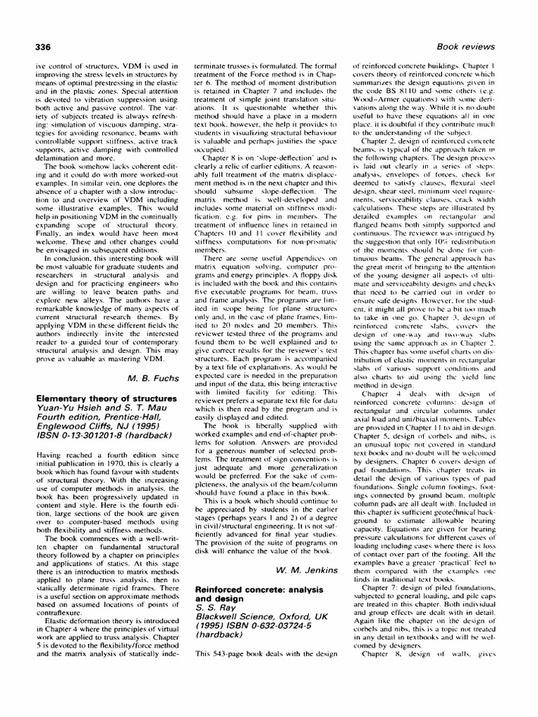 Elementary Theory of Structures PDF | PDF | Beam (Structure ...