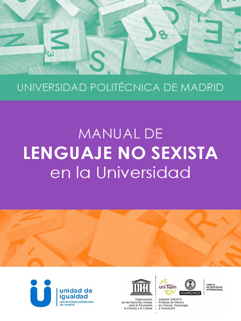 Guia Lenguaje No Sexista. Unidad de Igualdad UPM | PDF | Sexismo | Discriminación