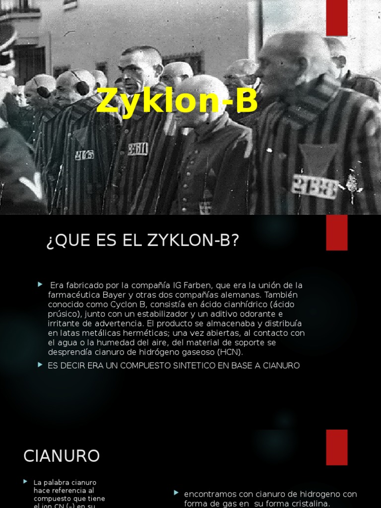 Zyklon-B: Composición y Efectos Mortales | PDF | Cianuro | Compuestos ...