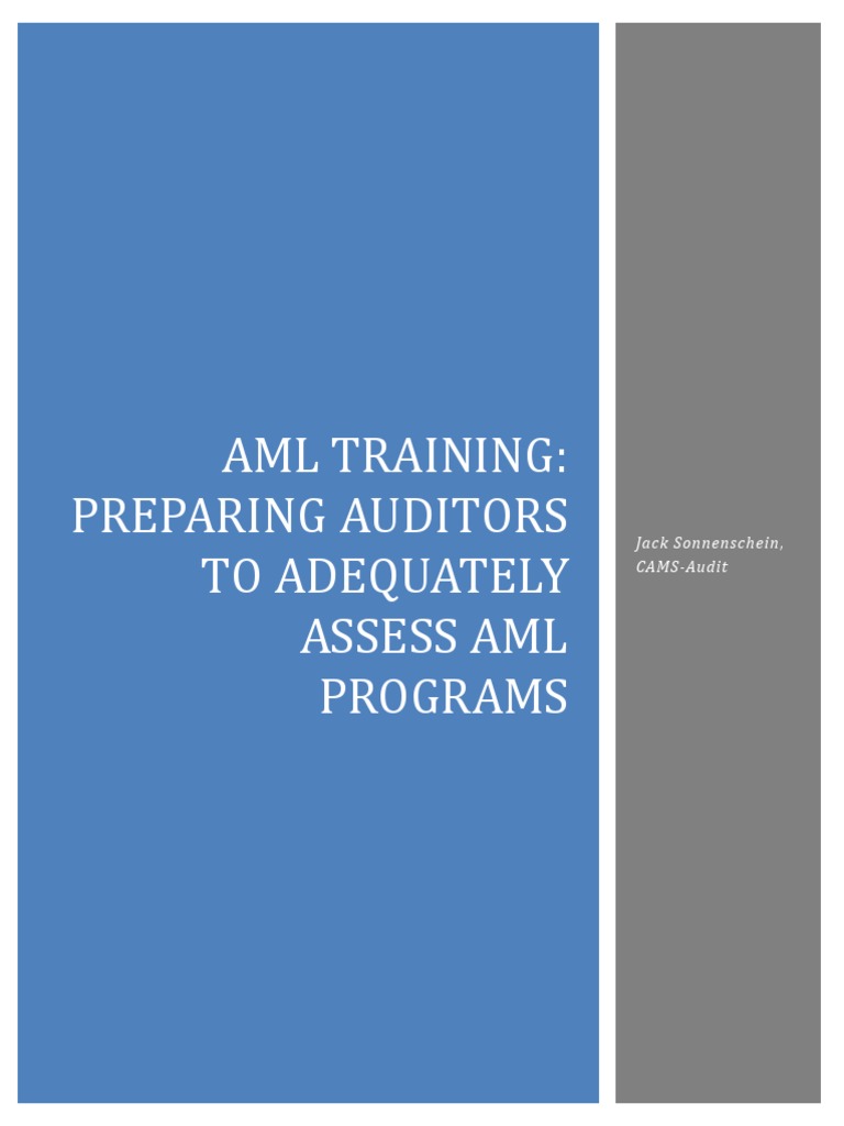 AML Training for Audit Professionals | PDF | Money Laundering ...