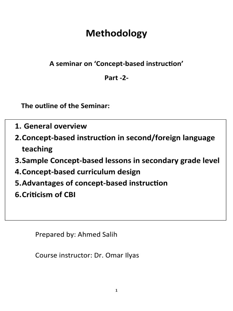 Seminar Methodology | PDF | Curriculum | Language Education