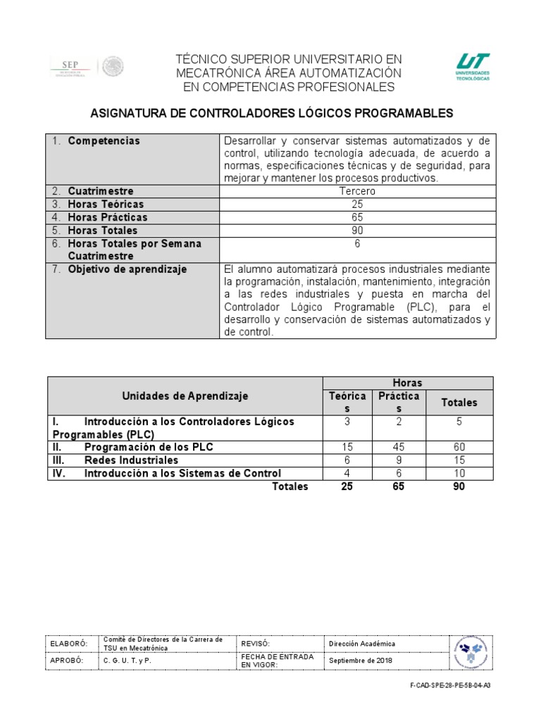 Controladores Lógicos Programables | PDF | Controlador lógico ...