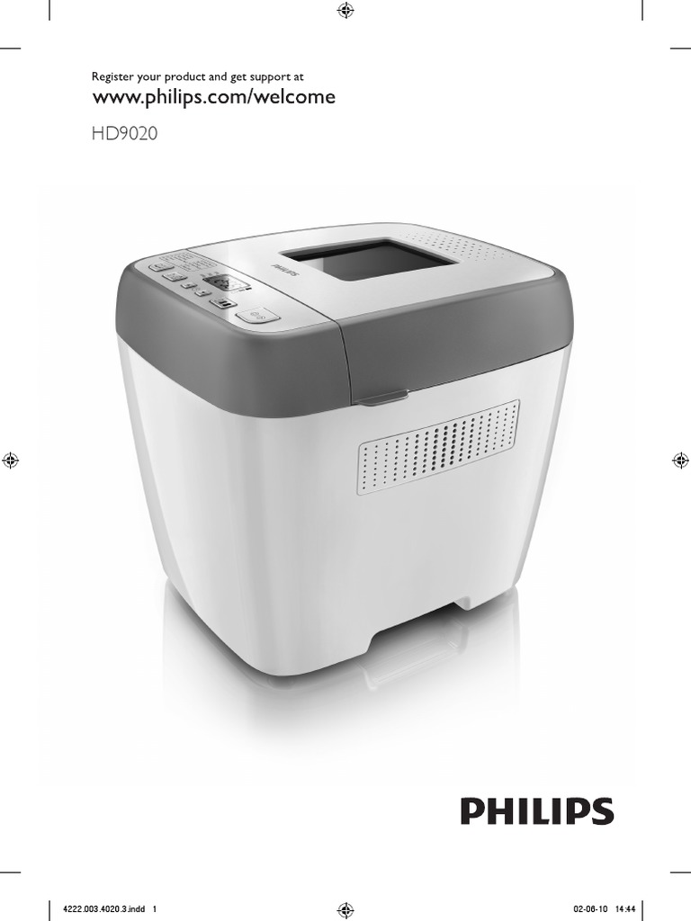 Philips HD9020 Bread Maker | PDF | Breads | Ac Power Plugs And Sockets