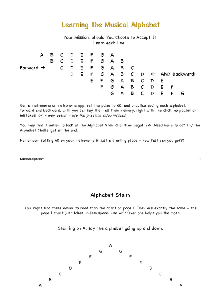 Musical Alphabet | PDF