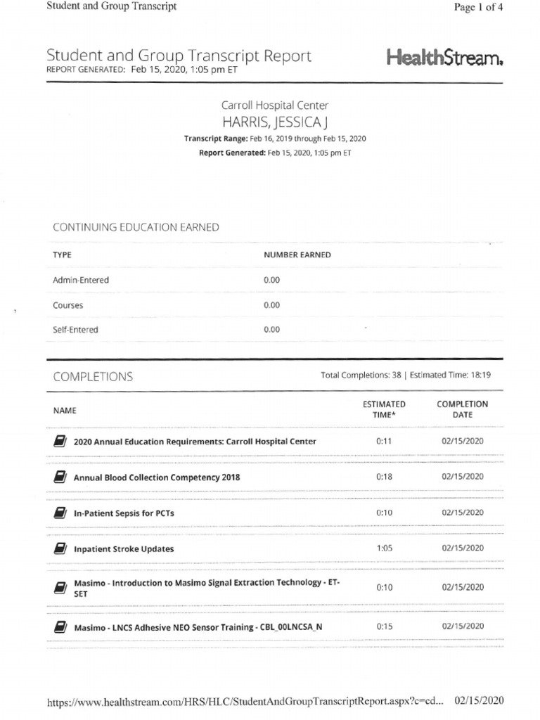 Healthstream Education | PDF