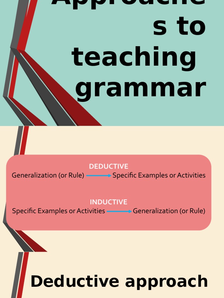 Approaches To Teaching Grammar | PDF | Learning | Teachers