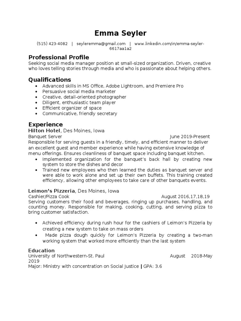 Draft Resume | PDF
