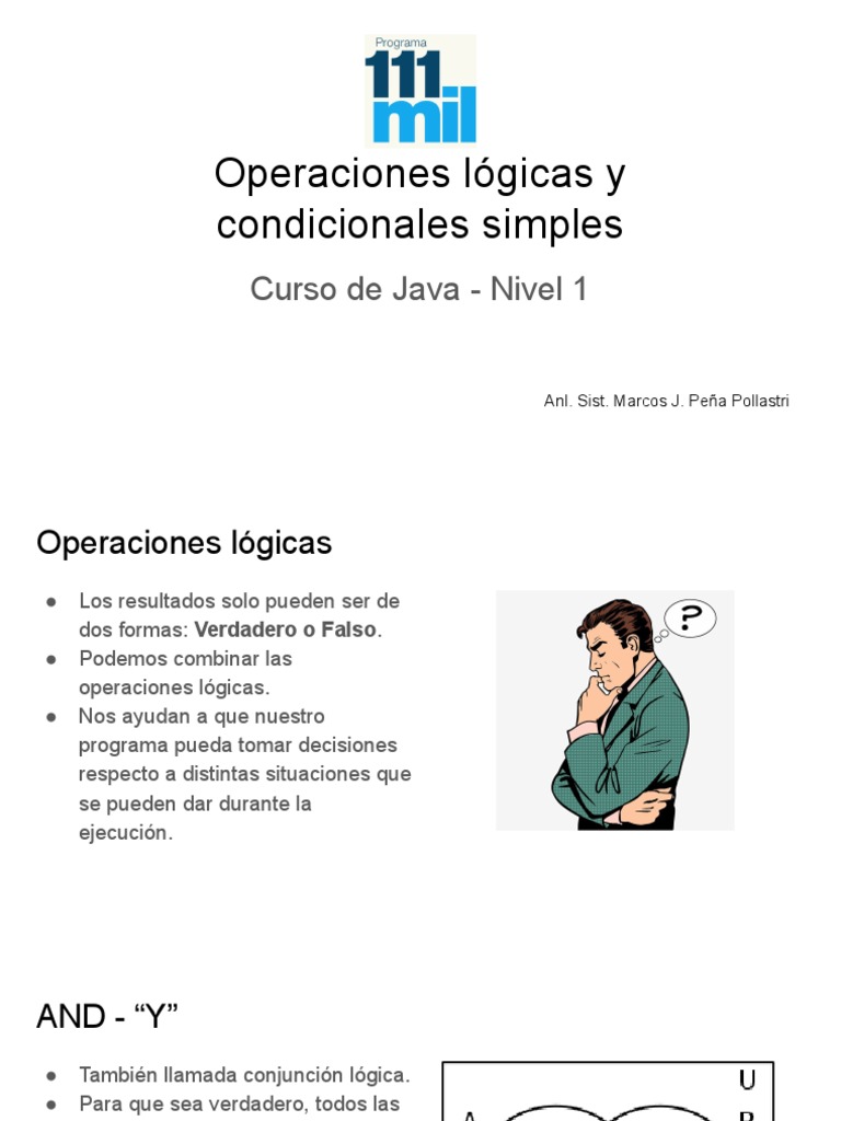 Clase 3 - Operaciones Logicas y Condicionales Simples | PDF ...