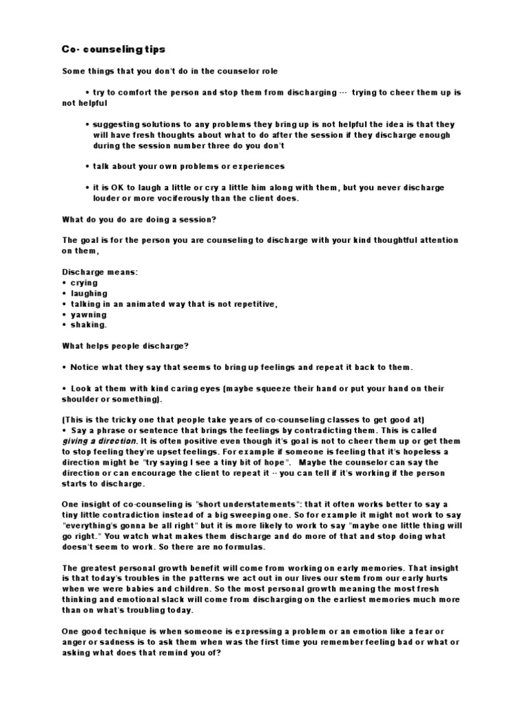 Counseling Tips | PDF | Anger | Cognitive Science