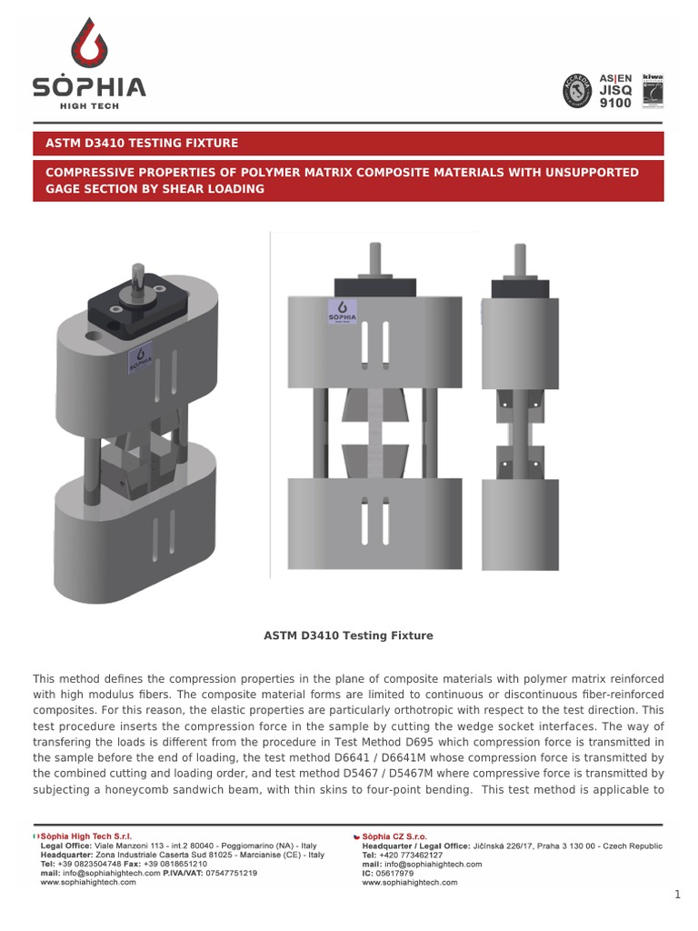 Astm D3410 Testing Fixture PDF | PDF | Composite Material | Young's Modulus