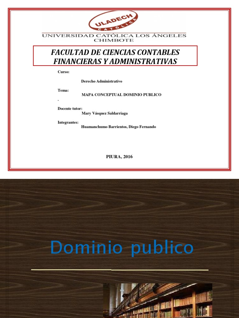 Mapa Conceptual del Dominio Público | PDF | Ciencias sociales | Derecho