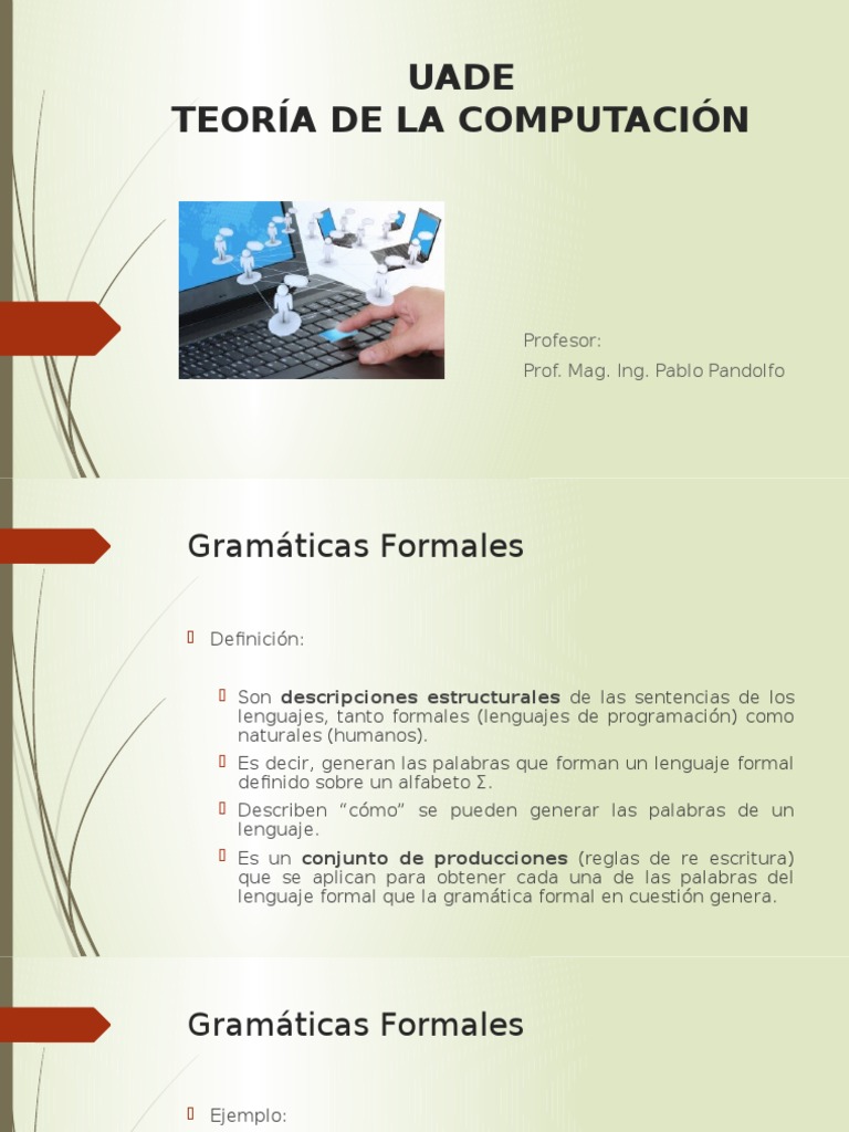Uade TC Tema 02 GF | PDF | Lenguaje de programación | Metalogica
