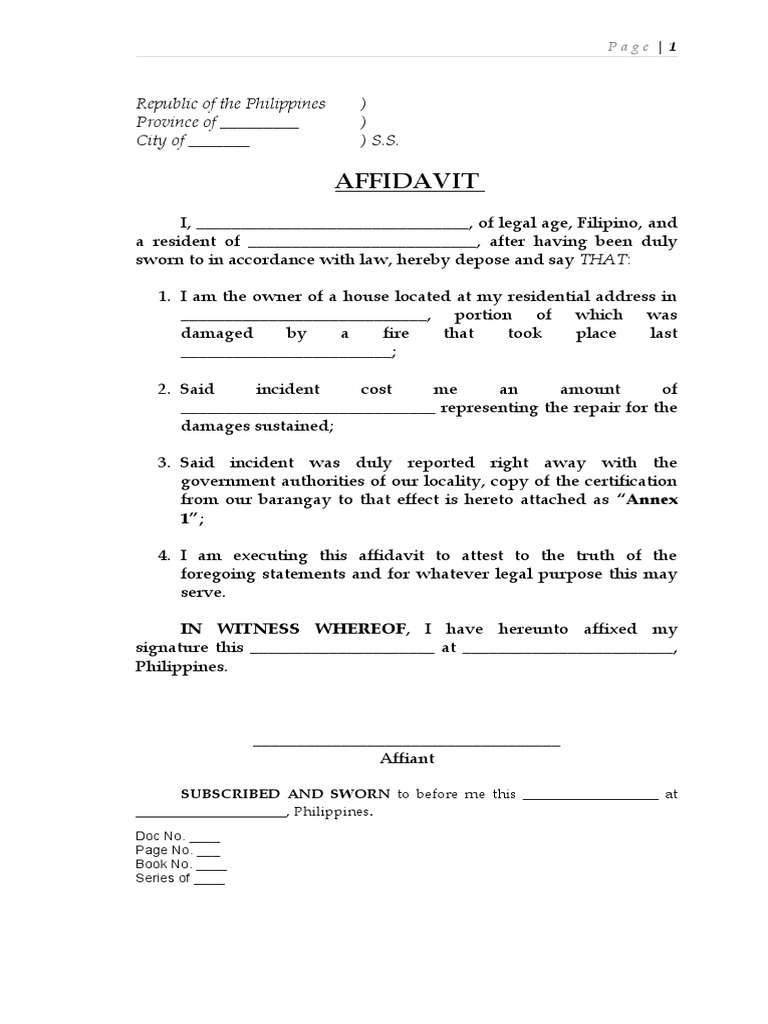 Affidavit | PDF