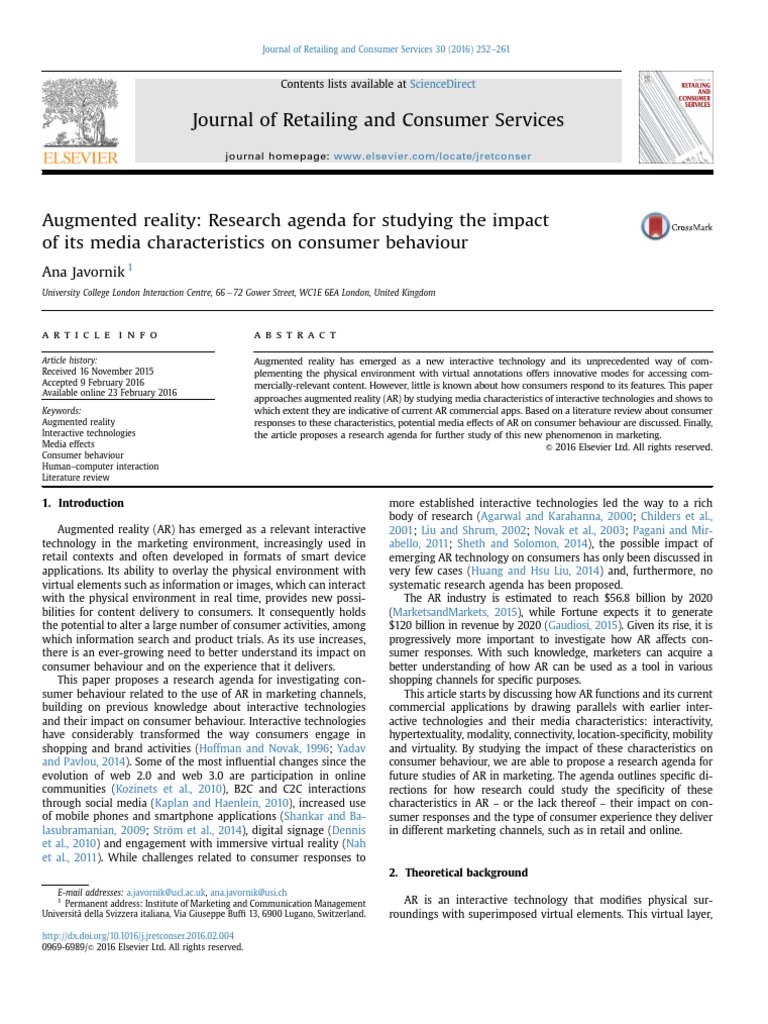 Augmented Reality - Research Agenda For Studying The Impact of Its ... Augmented Reality - Research Agenda For Studying The Impact of Its ...
