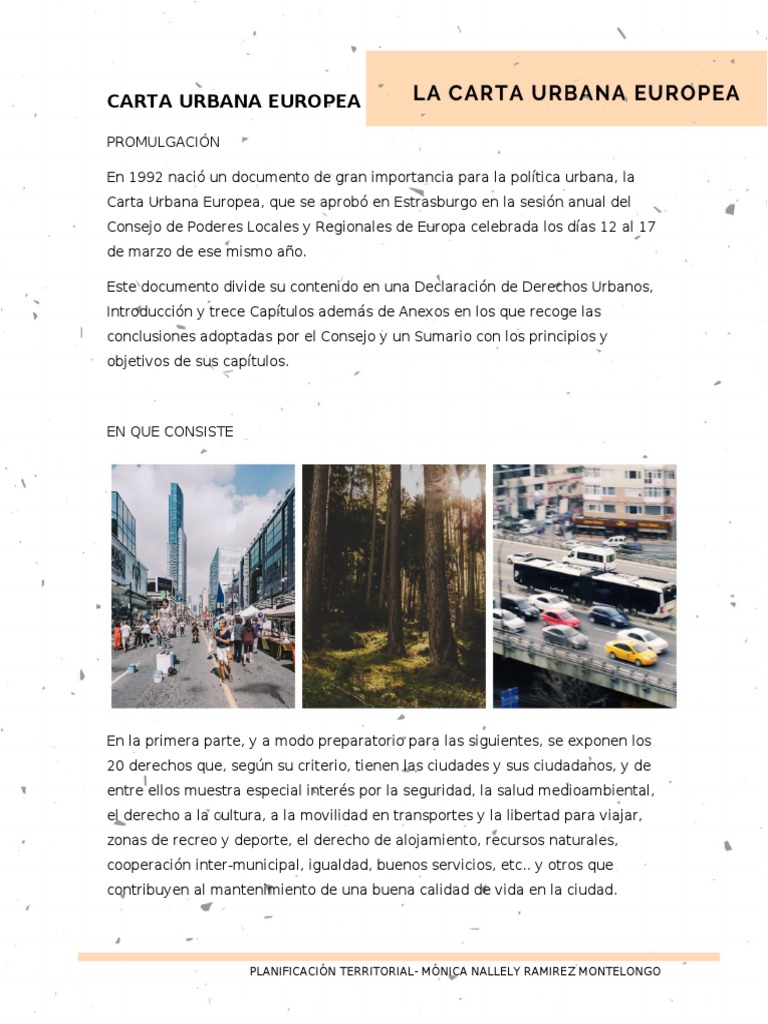 Carta Europea | PDF | Urbanismo | Viajes por Europa
