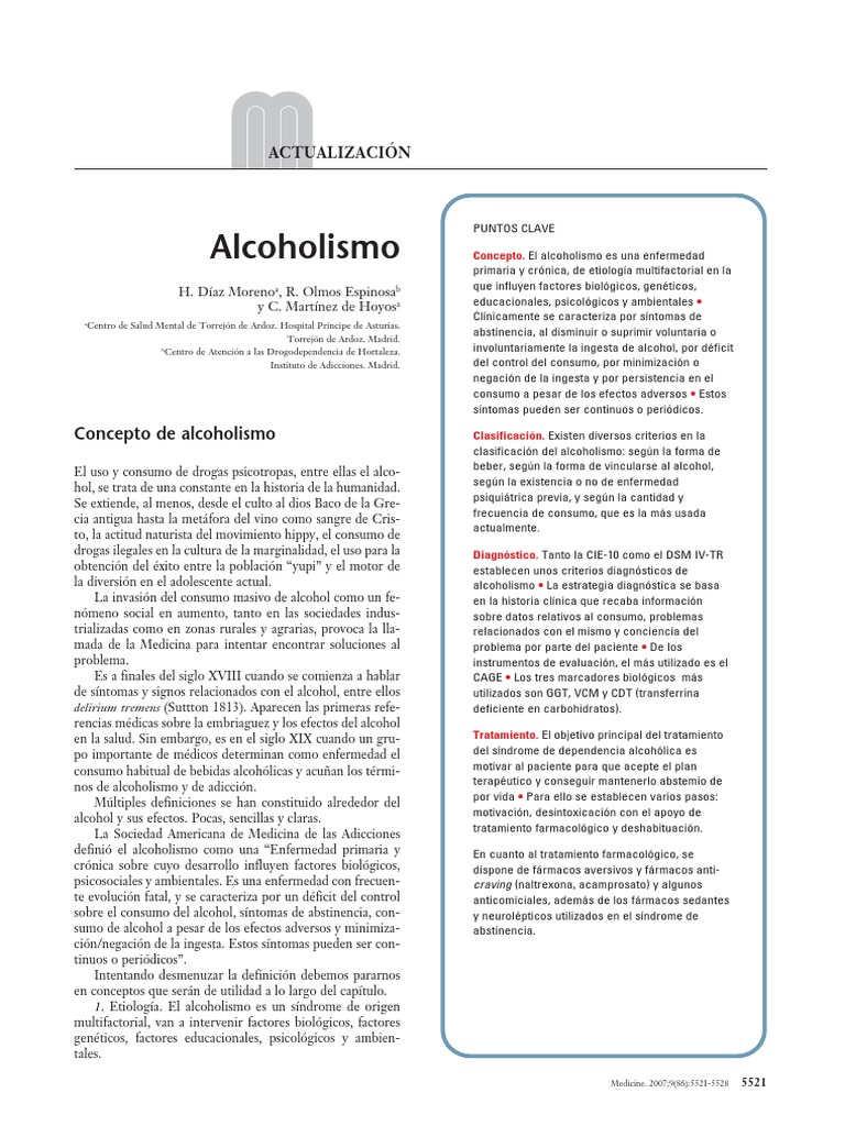 Alcoholismo | PDF | Alcoholismo | La dependencia de sustancias