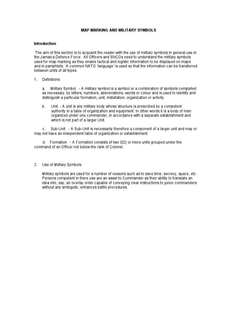 Map Marking and Military Symbols | PDF | Battalion | Company (Military ...