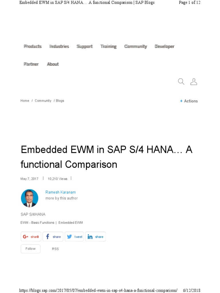 Embedded Ewm in Sap s4 Hana A PDF | PDF | Sap Se | Enterprise Resource Planning