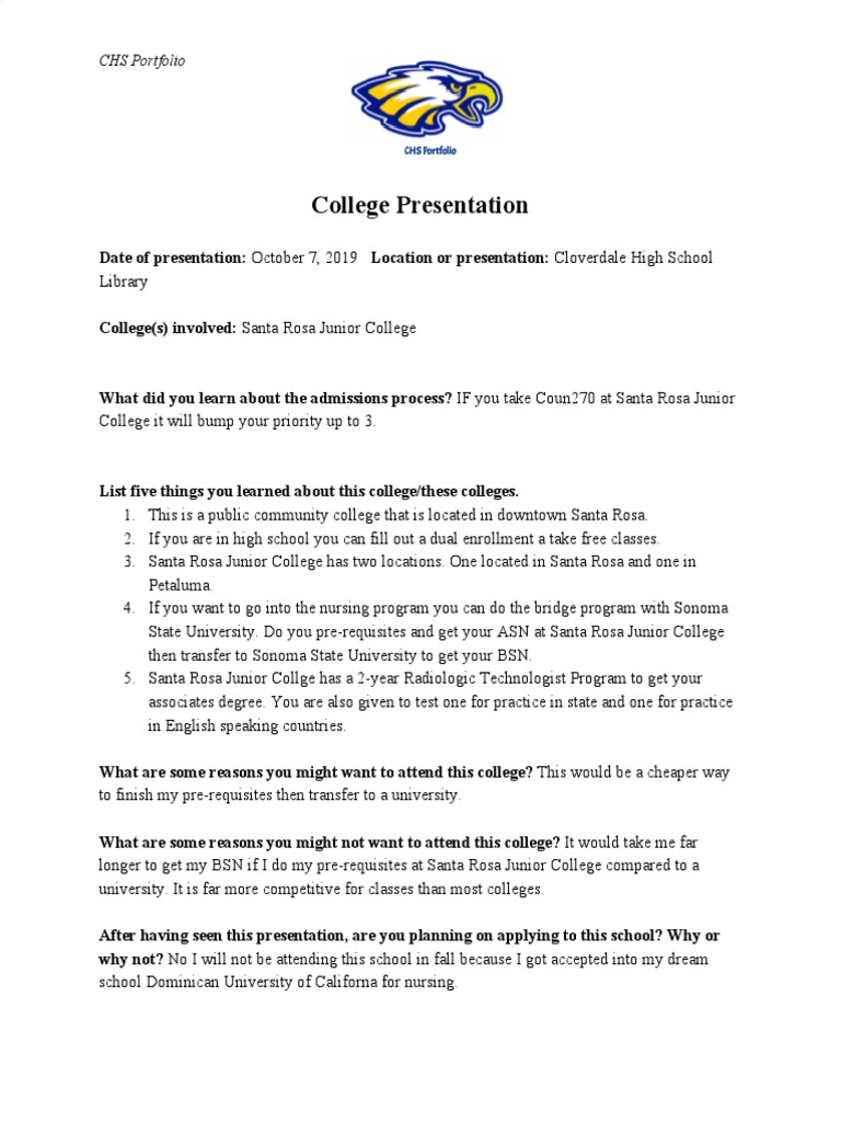 College Presentation | PDF | Career & Growth
